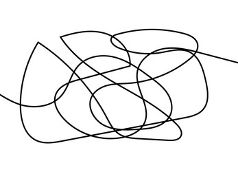 Abstract tangled texture random chaotic lines Vector Image