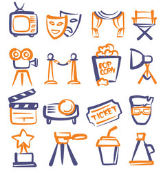 Hand drawn film Royalty Free Vector Image - VectorStock