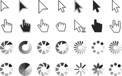 Cursor icons Royalty Free Vector Image - VectorStock