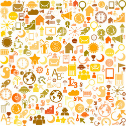 Social network background with media icons Vector Image