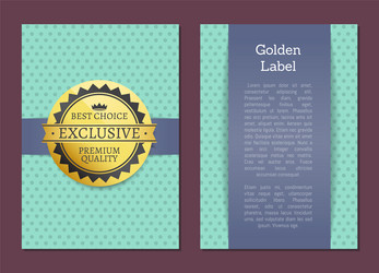 Exclusive clothing labels set Royalty Free Vector Image