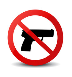Classic no guns weapons allowed sign Royalty Free Vector