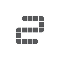 Pathway board game icon symbol isolated on white Vector Image