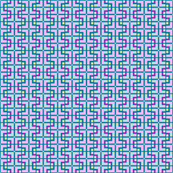 Vertical borders curly elements of colored square Vector Image