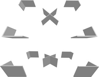 Rectangular crosshair target mark with cross Vector Image