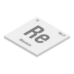 Rhenium re periodic table element Royalty Free Vector Image