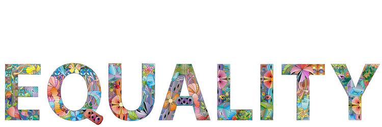 Equal hand drawn modern design Royalty Free Vector Image