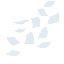 Flying white paper file documents Royalty Free Vector Image