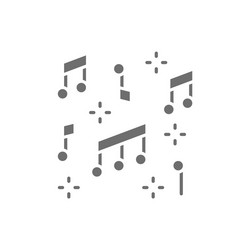 Two music note icons of rhythm symbols Royalty Free Vector