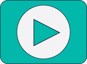 Red play button Royalty Free Vector Image - VectorStock