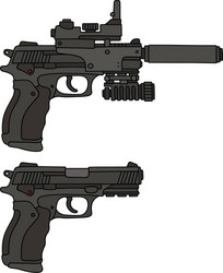 Handgun Royalty Free Vector Image - VectorStock