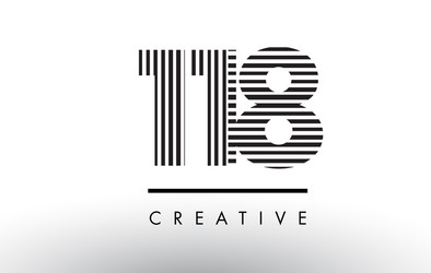 Creative number 118 logo with leading lines Vector Image