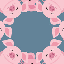 Cute pig a on the cloud Royalty Free Vector Image