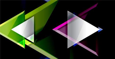 Dynamic triangle composition abstract background Vector Image