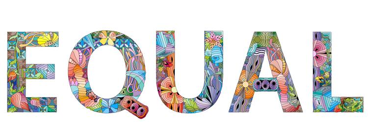 Equality hand drawn modern design Royalty Free Vector Image