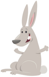 Rabbit cartoon character with gift bag Royalty Free Vector