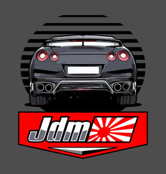 Jdm car template for design needs Royalty Free Vector Image