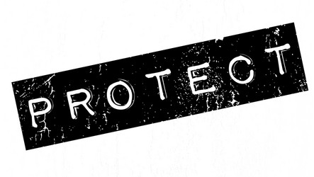 Protect rubber stamp Royalty Free Vector Image