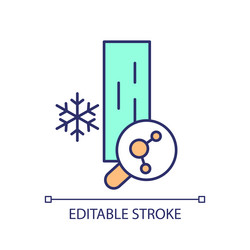 2d simple thin line ice core analysis icon Vector Image