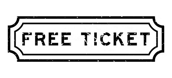 Grunge green free ticket word square rubber seal Vector Image