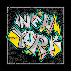 Brooklyn new york graffiti decorative lettering Vector Image