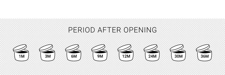 Period after open icons isolated on transparent Vector Image