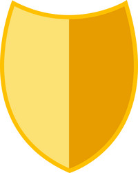 Shields yellow color icon security shield Vector Image