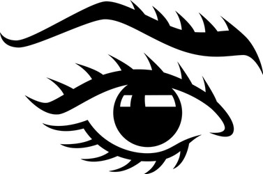 Stylized female eye logo Royalty Free Vector Image