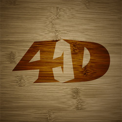 4d icon symbol flat modern web design with long Vector Image