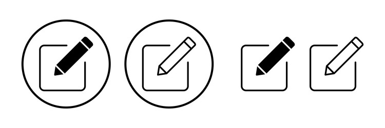 Edit icon document sign and symbol pencil Vector Image