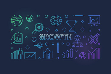 Career growth banner Royalty Free Vector Image