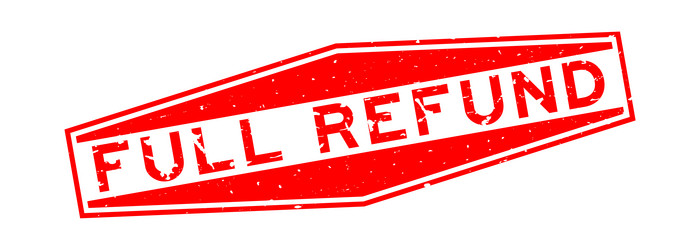 Grunge green full refund word rubber seal stamp Vector Image