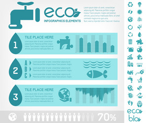 Water conservation infographic template Royalty Free Vector