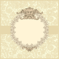 Classical vintage old frame card design Royalty Free Vector