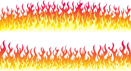 Fire flame frame borders Royalty Free Vector Image