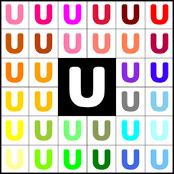 Letter u sign design template element Royalty Free Vector