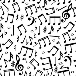 Pattern with colorful music notes Royalty Free Vector Image