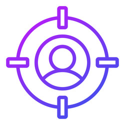 Target user icon user interface as a simple sign Vector Image