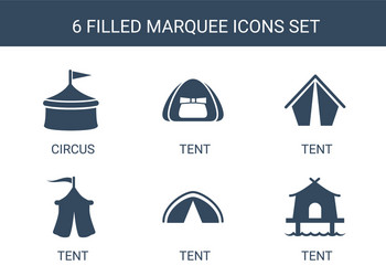 Marquee icons Royalty Free Vector Image - VectorStock