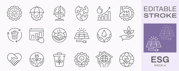 Esg icons such as environment social governance Vector Image