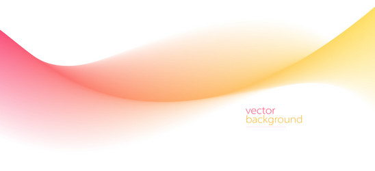 Flowing color curve shape with soft gradient Vector Image