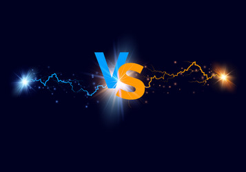 Versus logo vs letters for sports and fight Vector Image