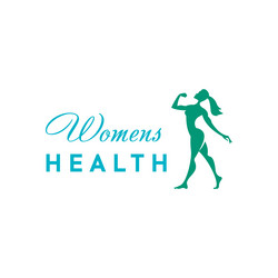 Womens health logo beauty woman Royalty Free Vector Image