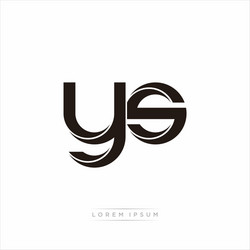 Sy logo letter monogram slash with modern Vector Image