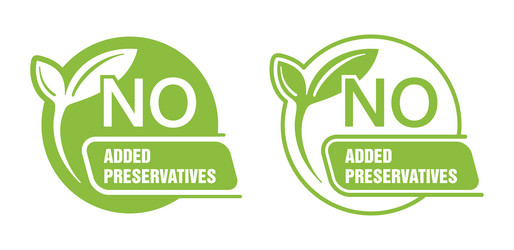 No added preservatives badge with check mark Vector Image