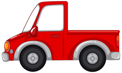 Cartoon red pickup truck mascot Royalty Free Vector Image