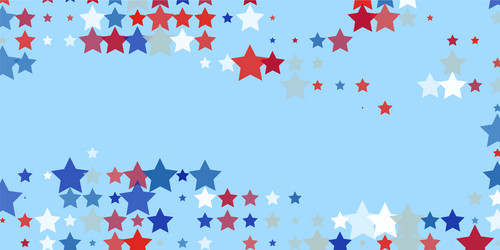 Red blue white stars on light Royalty Free Vector Image