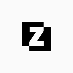 Wooden letter z font logo Royalty Free Vector Image