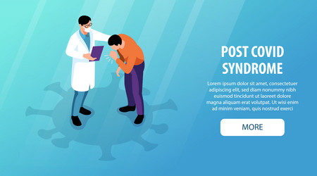 Post covid syndrome infographics Royalty Free Vector Image