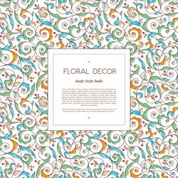 Invitation card with floral ornament Royalty Free Vector